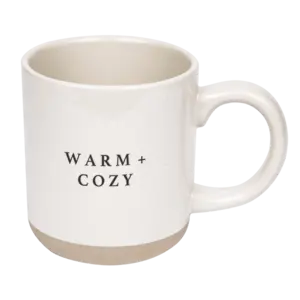 SWEET WATER DECOR Stoneware Quote Coffee Mug - Warm + Cozy