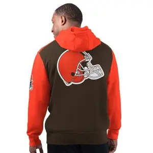 STARTER Cleveland Browns Extreme Pullover Hoodie - Brown