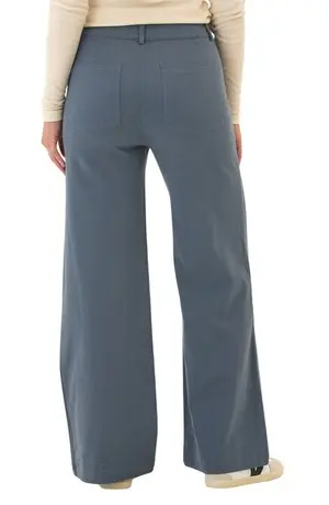 THREADS 4 THOUGHT Pamela Stretch Twill Wide Leg Pants - Raindrop