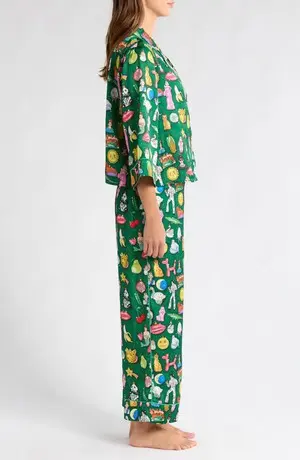 KAREN MABON Christmas Baubles Satin Pajamas