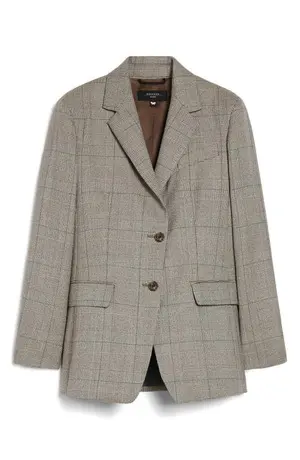 Max Mara Burgos Plaid Wool Blazer