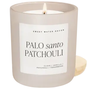 SWEET WATER DECOR 15 Oz Matte Candle Palo Santo Patchouli