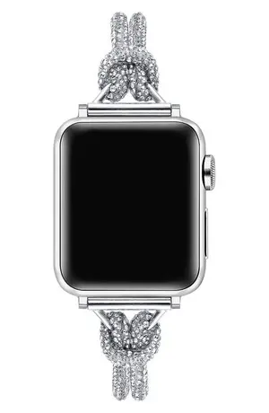 POSH TECH The Posh Tech Serena Pavé Crystal Apple Watch® Band Silver