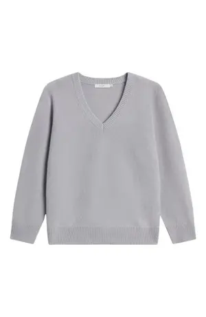 Almina Concept Wool V-neck Sweater - Light Blue
