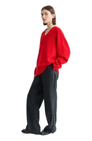 Almina Concept Almina Concept Wool V-Neck Sweater Red