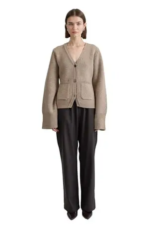 Almina Concept V-neck Cardigan - Oatmeal