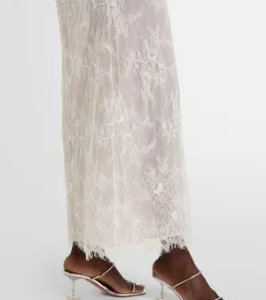 Blumarine Rebrode Embellished Lace Maxi Dress