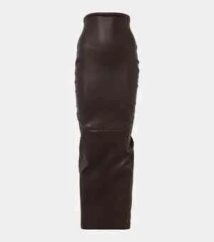Rick Owens Dirt Pillar Maxi Skirt - Brown