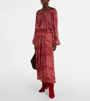 MARANT ETOILE Vutti Chiffon Blouse - Red