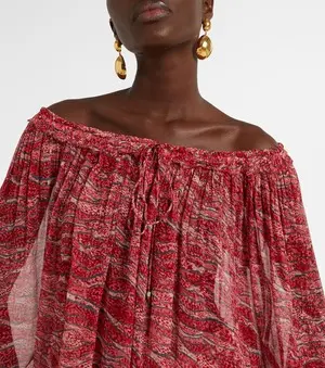 MARANT ETOILE Vutti Chiffon Blouse - Red