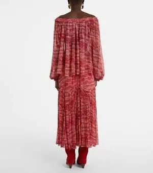 MARANT ETOILE Vutti Chiffon Blouse - Red