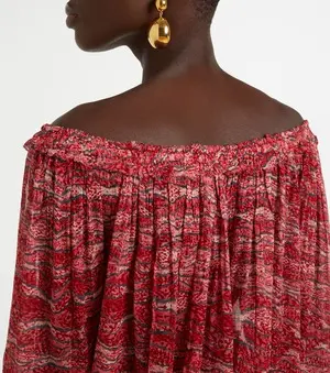 MARANT ETOILE Vutti Chiffon Blouse - Red