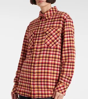 GOD'S TRUE CASHMERE Time Plaid Cashmere Shirt