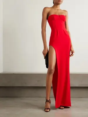 MONOT Strapless Crepe Gown
