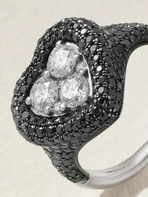 KAMYEN Manaal 18-karat Gold Diamond Ring - Black