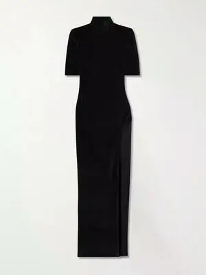 MONOT Mônot Velvet Turtleneck Gown