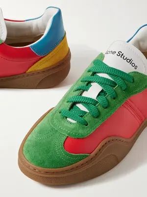 Acne Studios Suede And Leather Sneakers - Multi