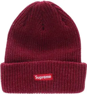 Supreme Heathe Loose Gauge Beanie - Red