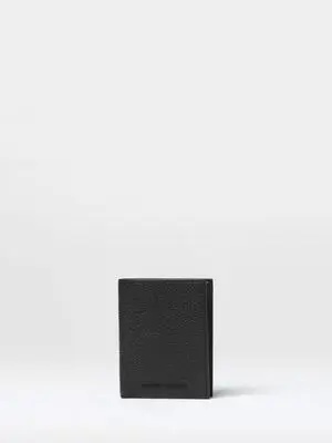 Emporio Armani Pebbled Leather Bifold Wallet With Tone-on-tone Logo