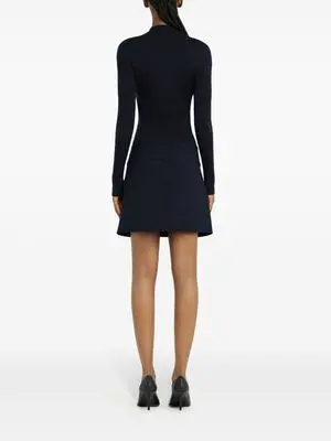 COURREGES Ribbed Mock-neck Jumper - Blue
