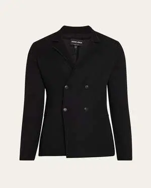 Giorgio Armani Wool-cashmere Rib Stitch Blazer