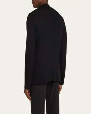 Giorgio Armani Wool-cashmere Rib Stitch Blazer