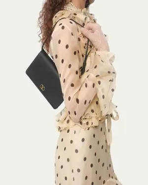 Valentino Garavani Vlogo Flap Leather Wallet