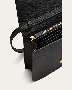 Valentino Garavani Vlogo Flap Leather Wallet