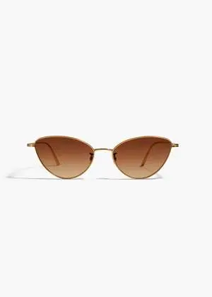 Khaite X Oliver Peoples 1998c Sunglass - Gold/dark Brown Gradient Mirror