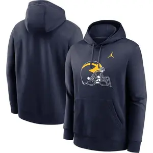JORDAN BRAND Michigan Wolverines Club Fleece Pullover Hoodie - Navy