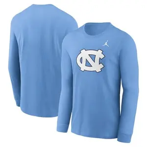 JORDAN BRAND Carolina Blue North Carolina Tar Heels Primary Logo Long Sleeve T-shirt - Light Blue