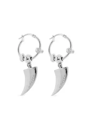 Alexander McQueen Tiger Claw Dangle Earrings - Silver