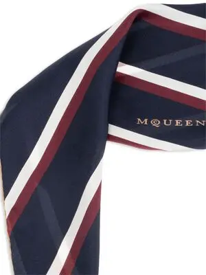 Alexander McQueen College Stripe Scarf - Blue