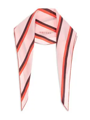 Alexander McQueen College Stripe Scarf - Pink