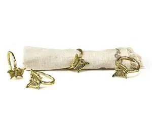 GODINGER Butterfly Napkin Ring Set