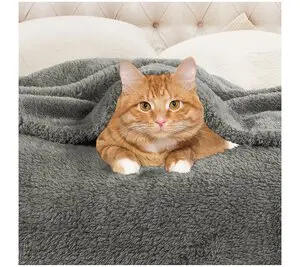 SUPERIOR Solid Fleece Medium Weight Fluffy Soft Blanket Full