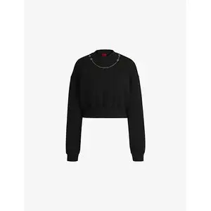 Hugo Cropped Sweatshirts Hoodies For Women