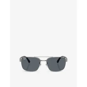 Ray-ban Square-frame Metal Sunglasses - Silver