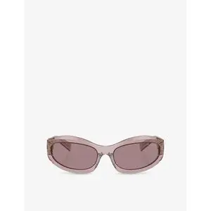 Miu Miu Mu 14zs Irregular Sunglasses - Purple