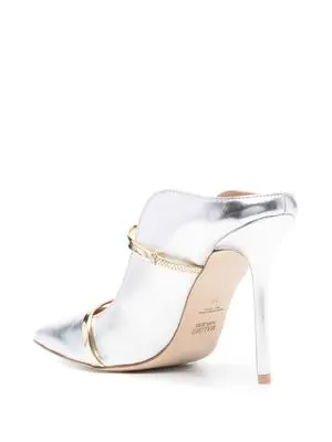 MALONE SOULIERS 100mm Maureen Mules - Silver