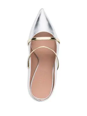 MALONE SOULIERS 100mm Maureen Mules - Silver