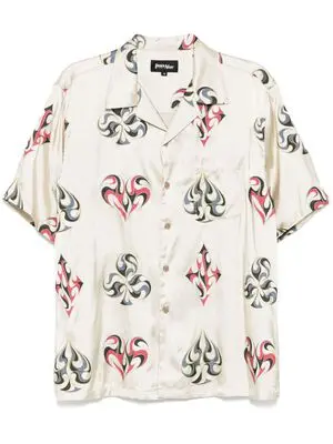 PEACE AND AFTER X Tetsuya Nakamura Playing Cards Shirt - Neutrals