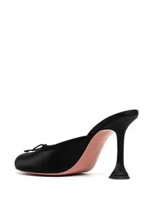Amina Muaddi 95mm Lila Mules - Black