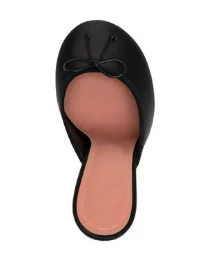 Amina Muaddi 95mm Lila Mules - Black