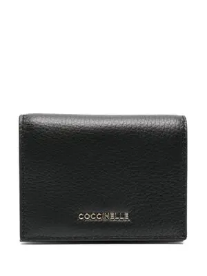 COCCINELLE Small Metallic Soft Wallet - Black