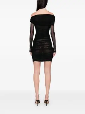 MUGLER Off-shoulder Mini Dress