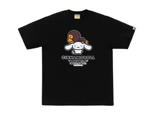 A BATHING APE X Cinnamoroll Baby Milo Ginza Exclusive Tee Shirt - Black