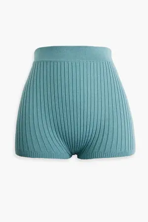 Live The Process Ribbed Jersey Shorts - Turquoise