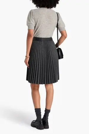 FRAME Pointelle-knit Cashmere Sweater - Light Gray