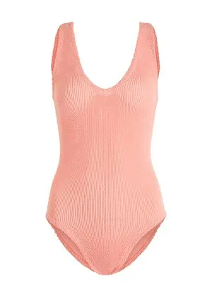 Hunza G Sadie Crinkle Swimsuit - Peach